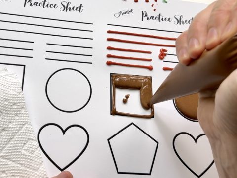Cookie Decorating Practice Sheets + Piping Tips & Tricks