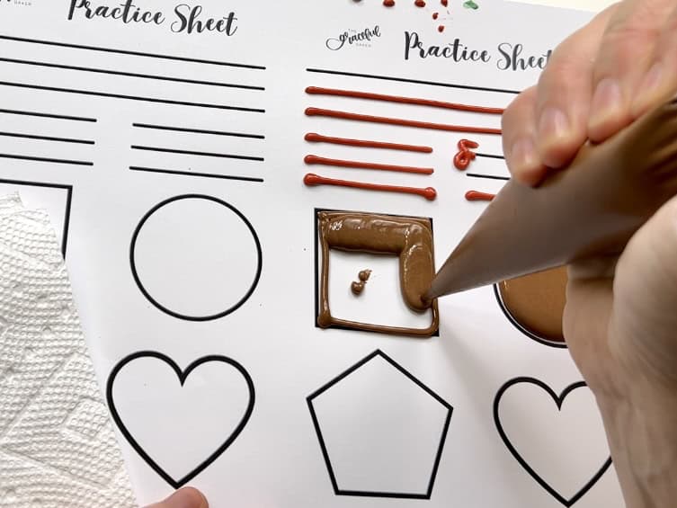 Cookie Decorating Practice Sheets + Piping Tips & Tricks