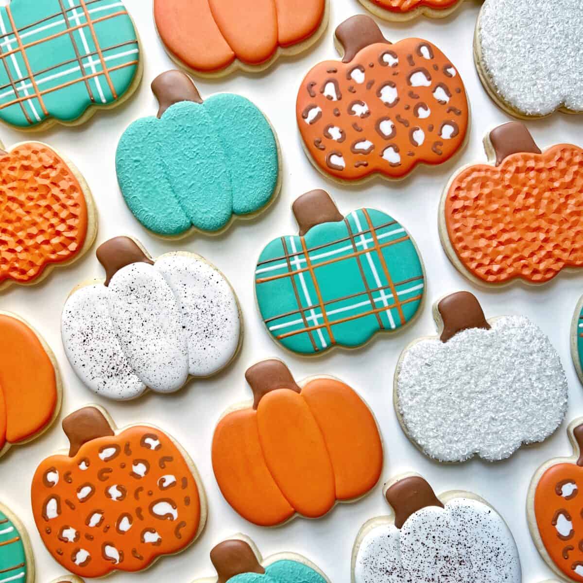 Easy Pumpkin Decorated Cookies - The Graceful Baker