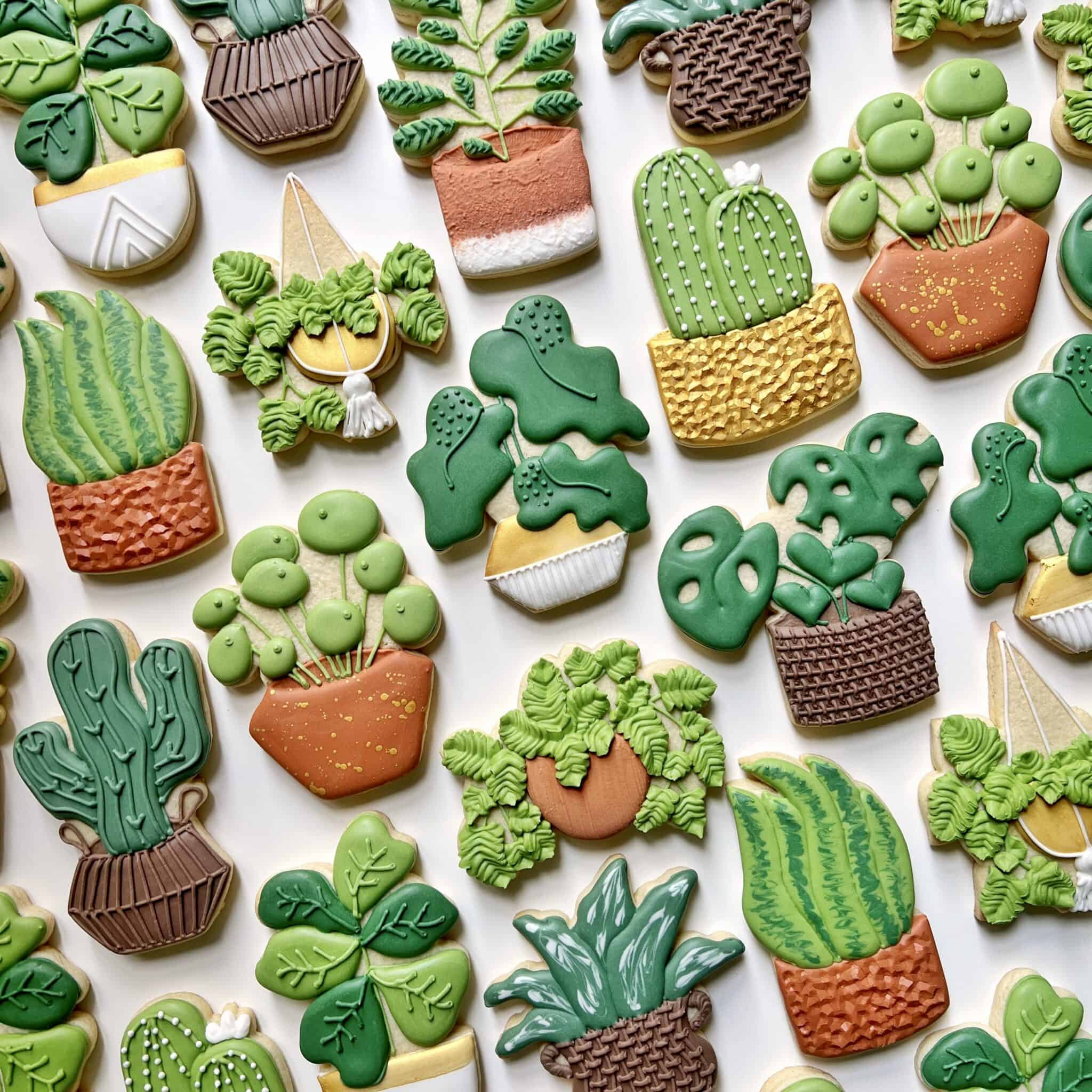 Plant Cookies ~ 11 Different Plant Sugar Cookies - The Graceful Baker