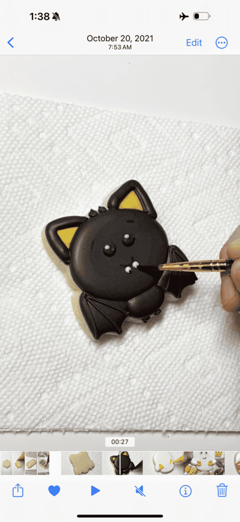 Mini Bat Halloween Cookies