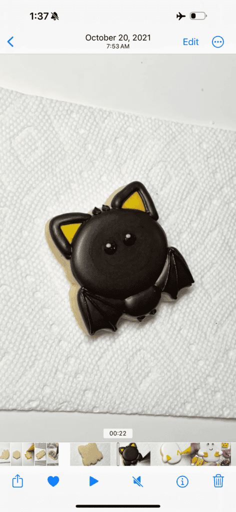 Mini Bat Halloween Cookies