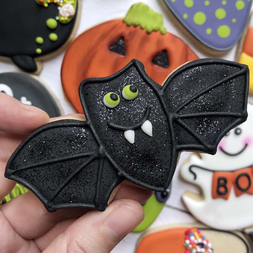 Bat Decorated Cookies