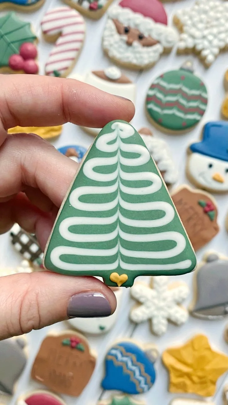 Mini Christmas Tree Cookies ~ Mini Christmas Cookies for Advent Calendars