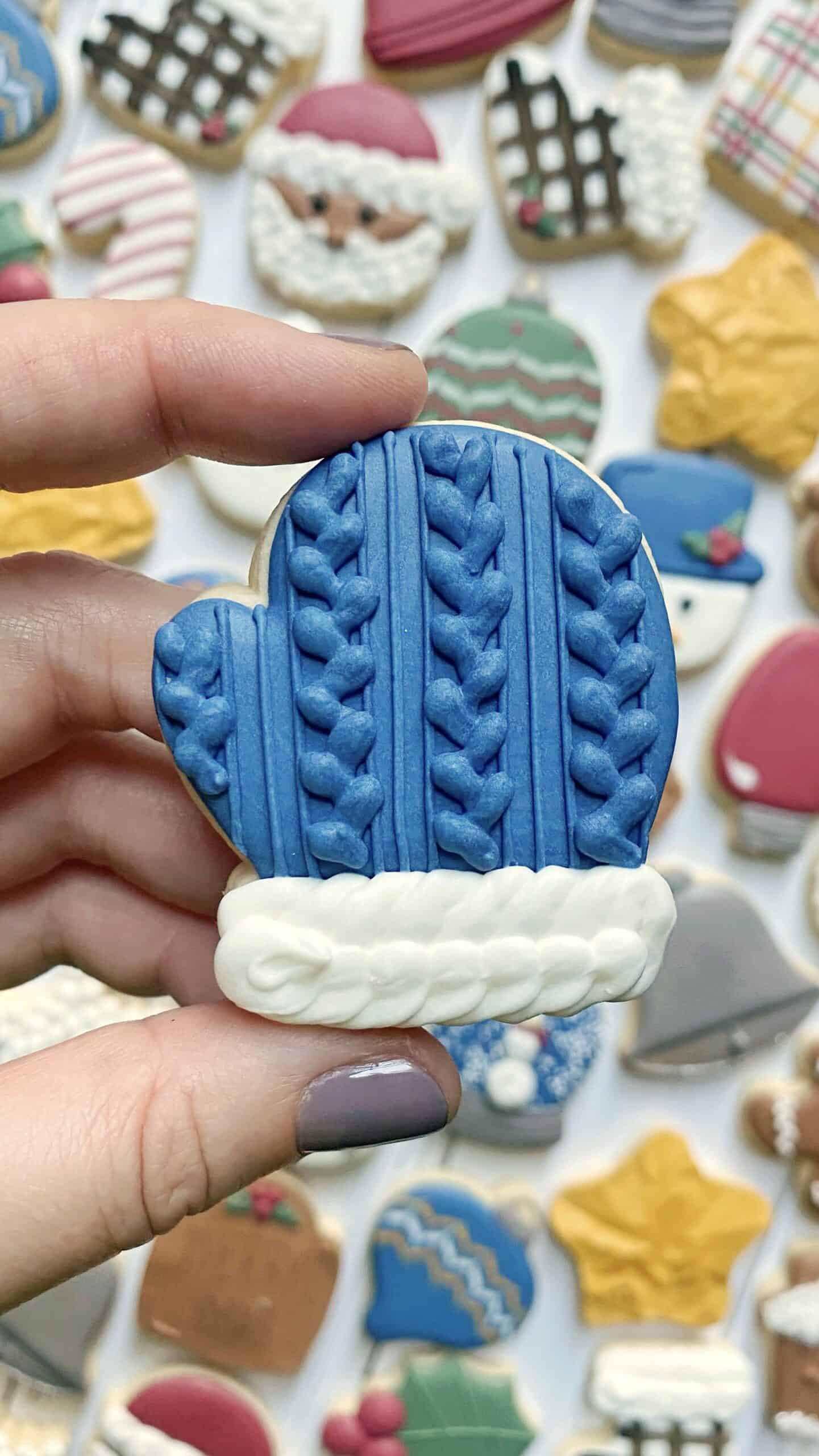 Mini Mitten Christmas Cookies