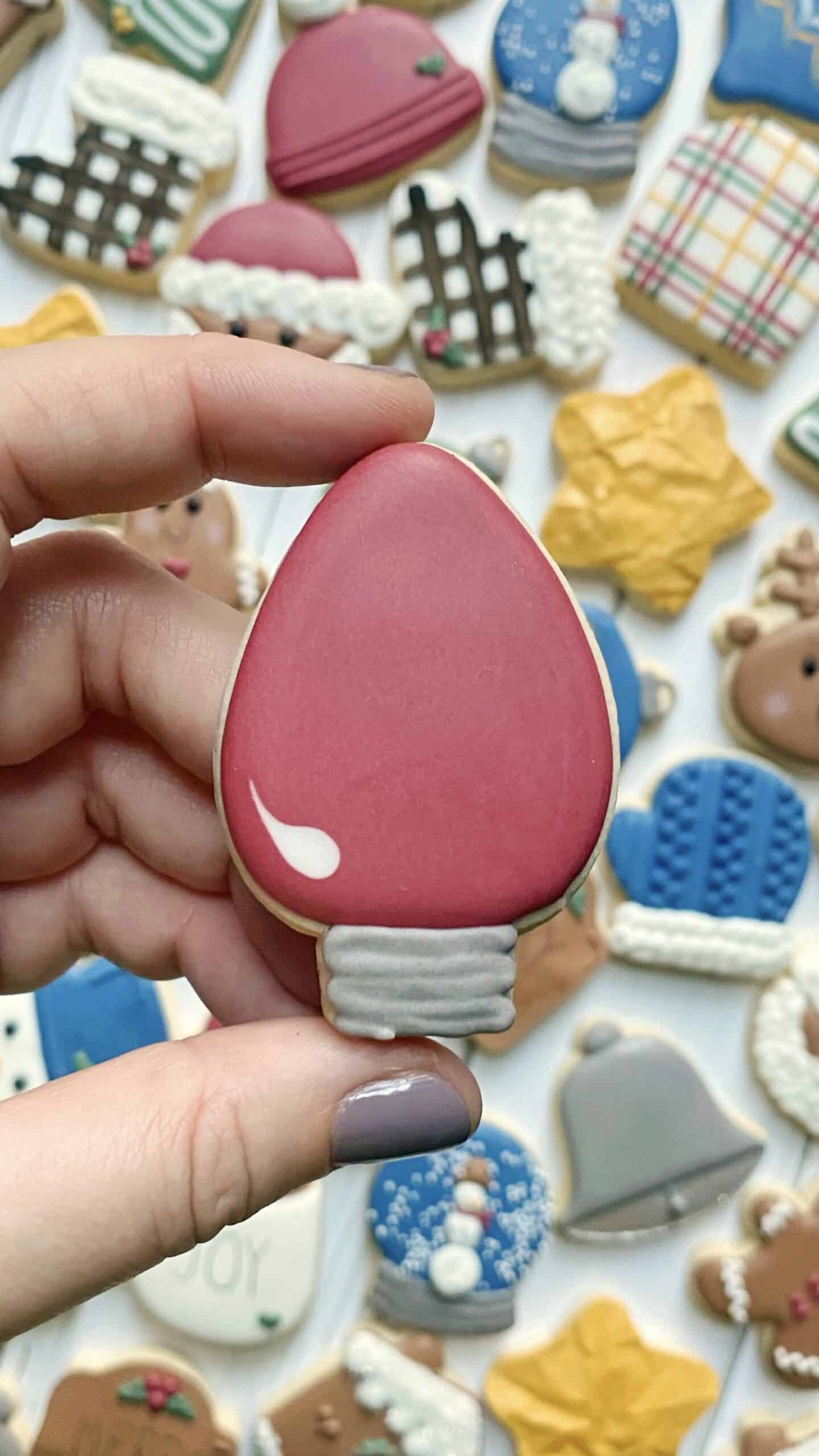 Mini Light Bulb Christmas Cookies