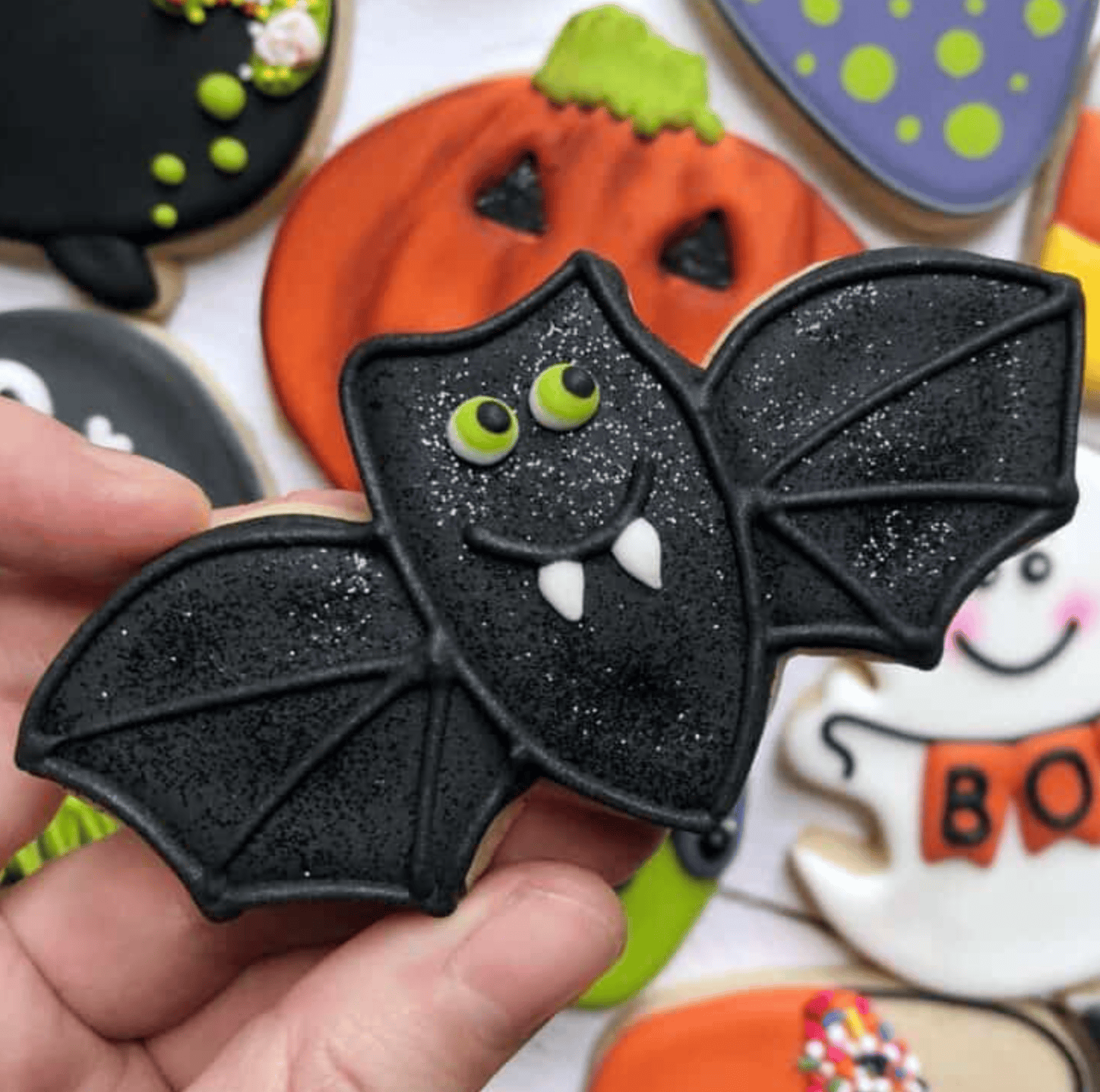 Bat Decorated Cookies
