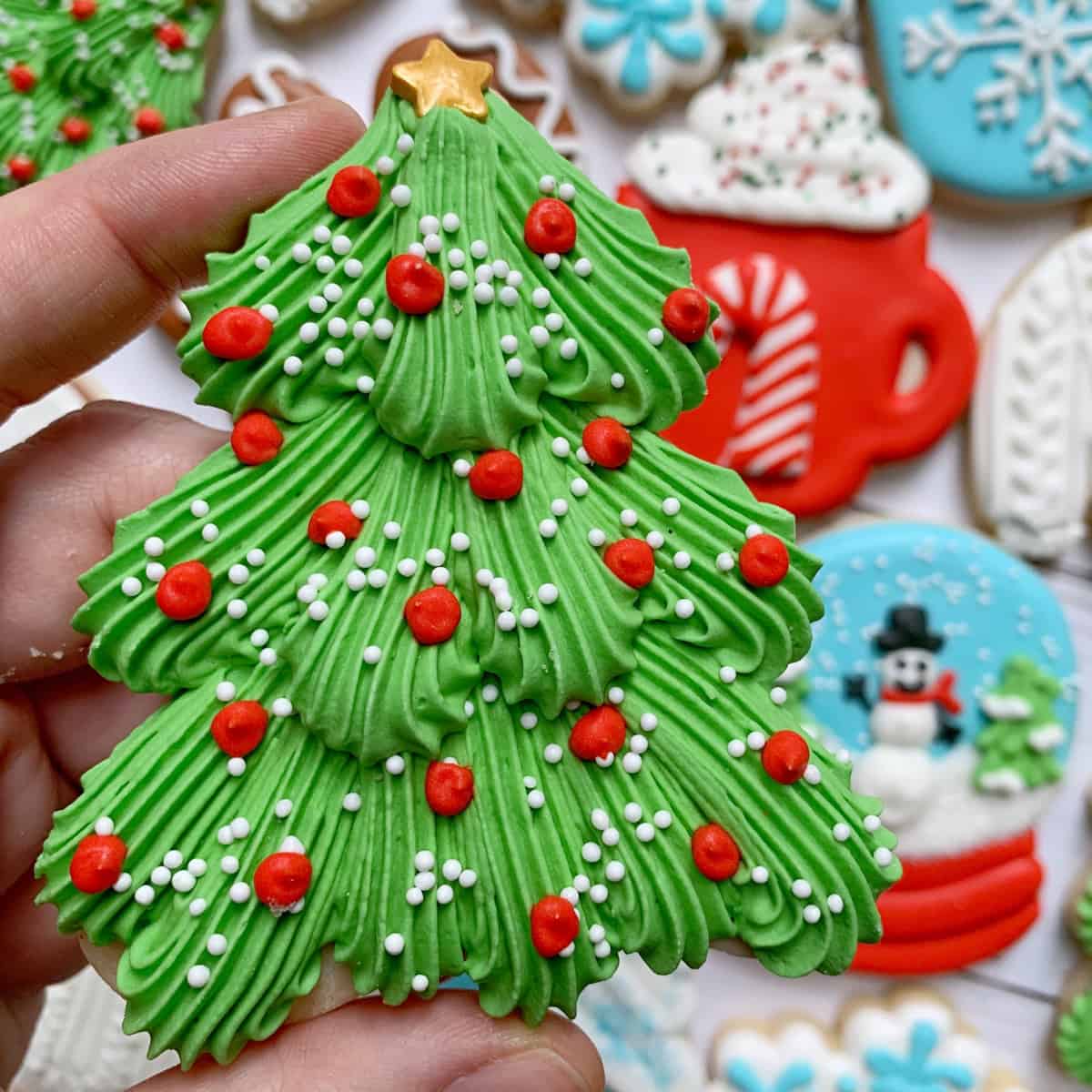 Simple Christmas Tree Cut Out Cookies